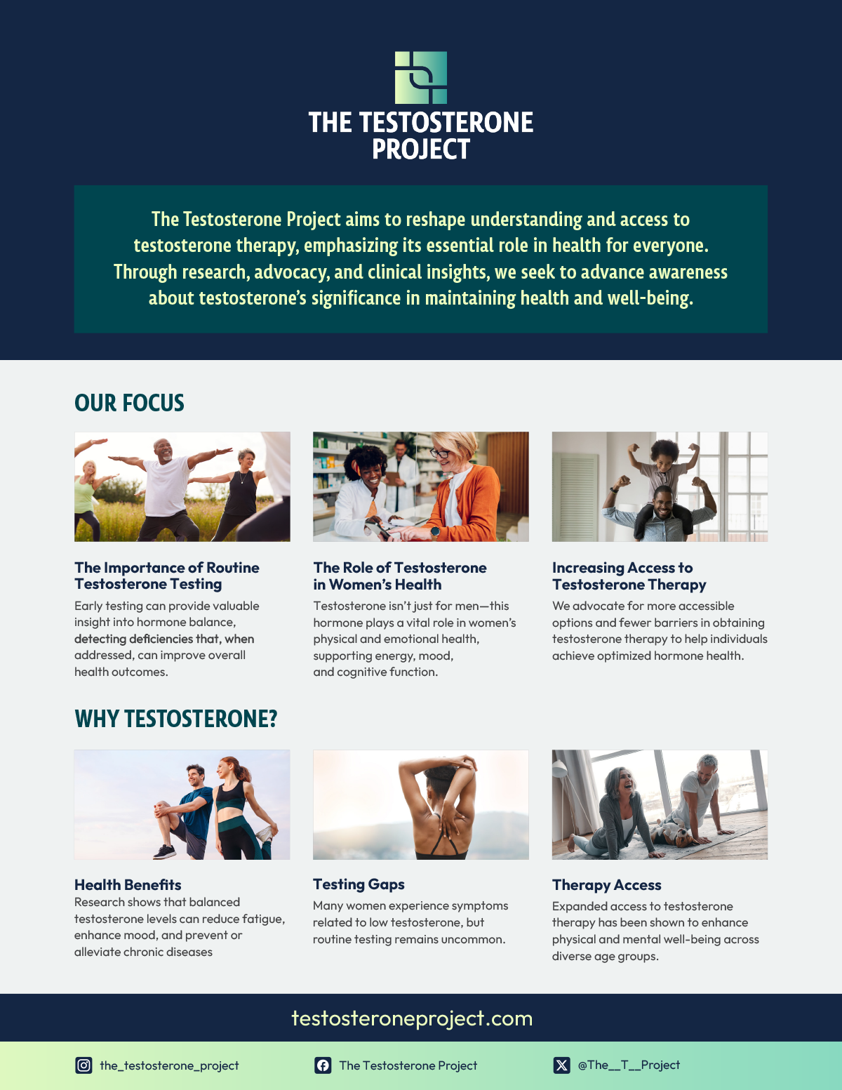 Action Center - The Testosterone Project